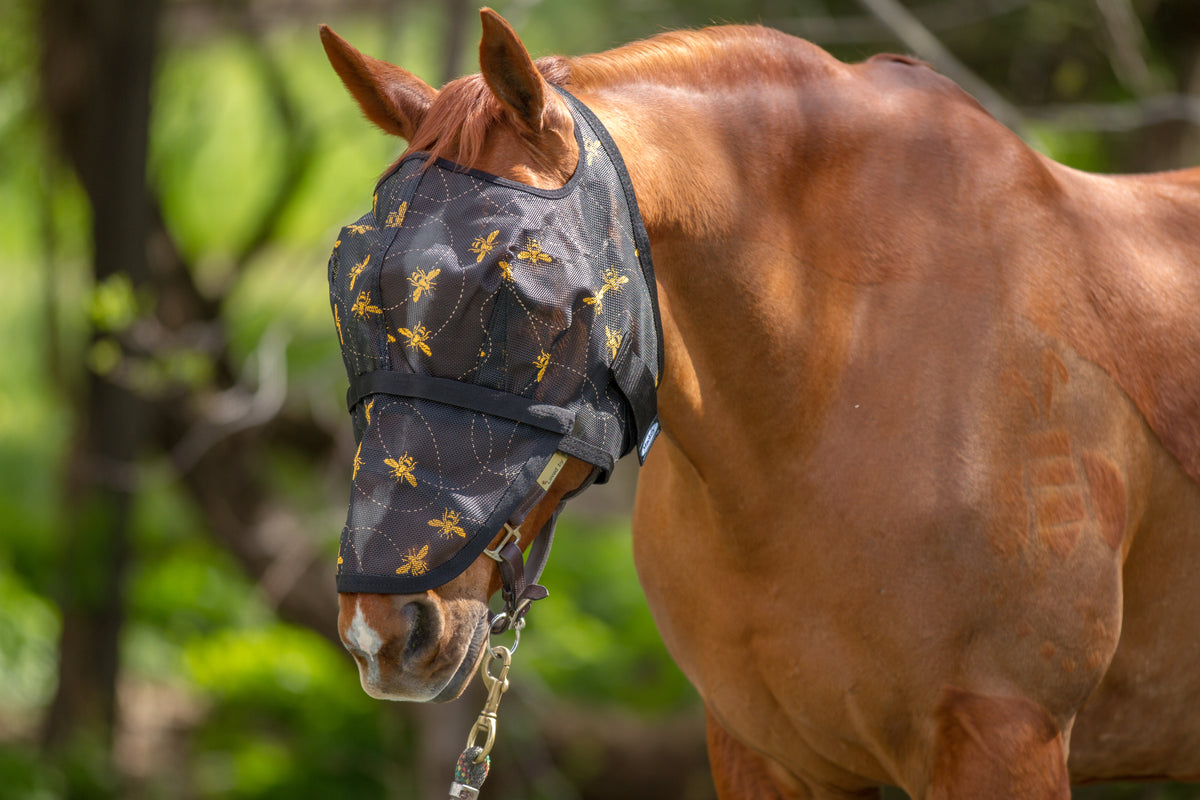 Bee Mine Fly Mask with Detachable Nose – MackeyUSA